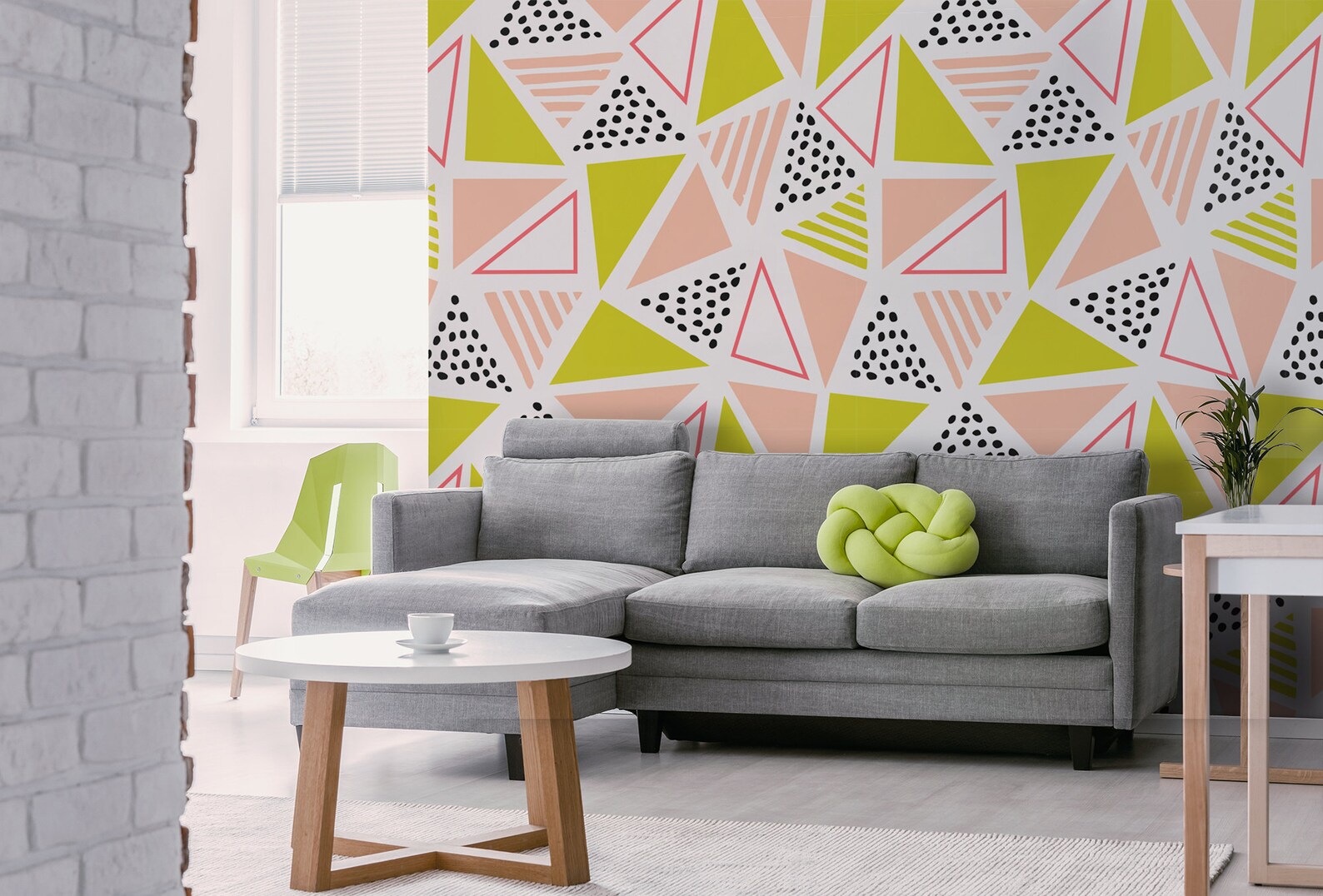 Geometric Removable Wallpaper Pattern With Colorful | Etsy