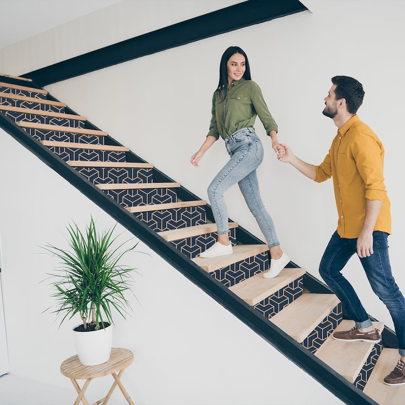 Stair Riser Decals Blue - Etsy