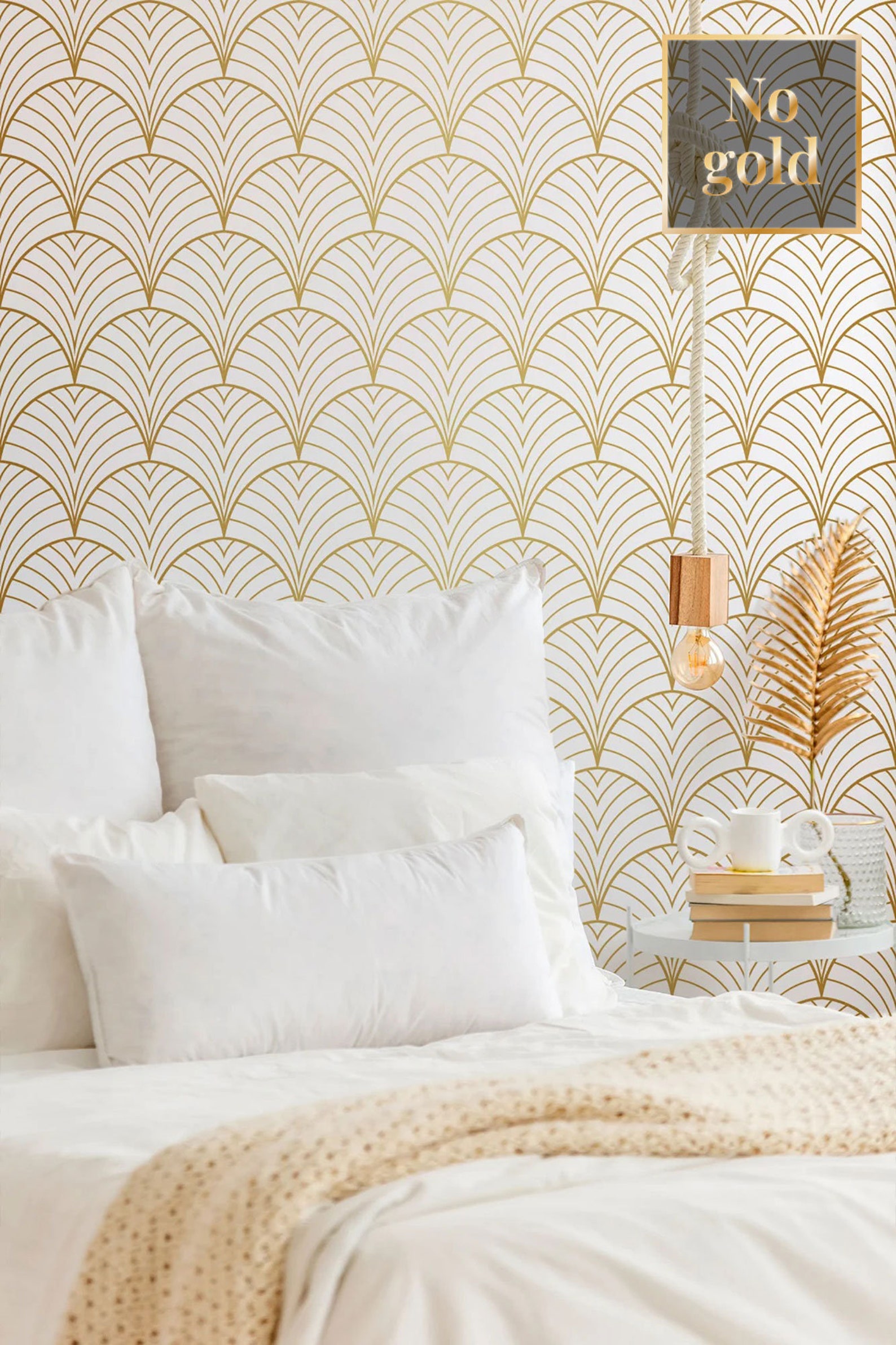 Art Deco Geometric Wallpaper Shell Pattern Peel and Stick - Etsy