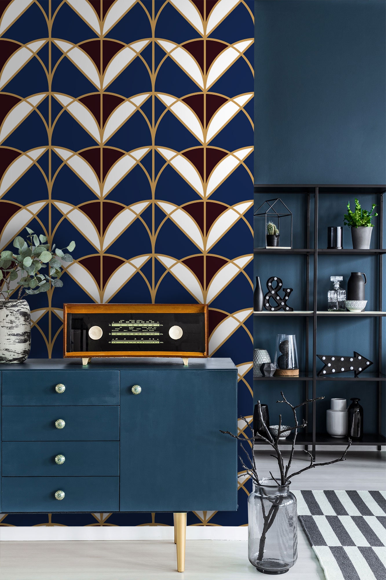 Art Deco Wallpaper Arches Pattern Wallpaper Peel and Stick | Etsy