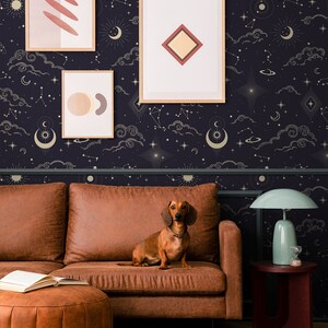 Astrology Symbols Wallpaper, Esoteric Mystical Wallpaper, Wall Mural ...