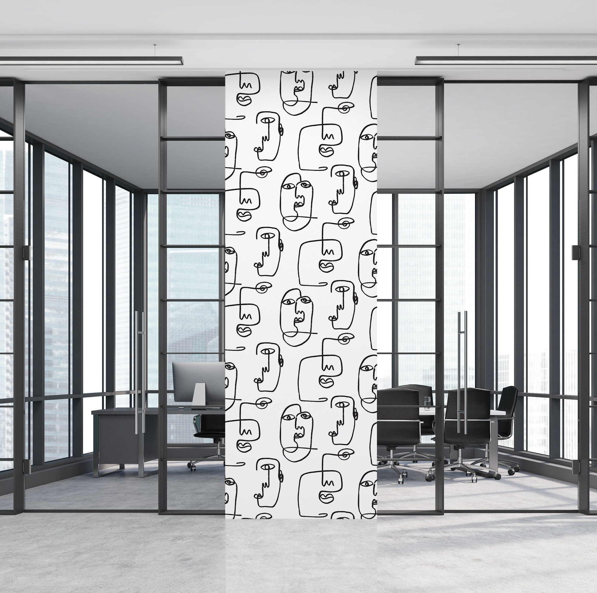 Women Face Line Art Wallpaper Repositionable Peel and Stick | Etsy