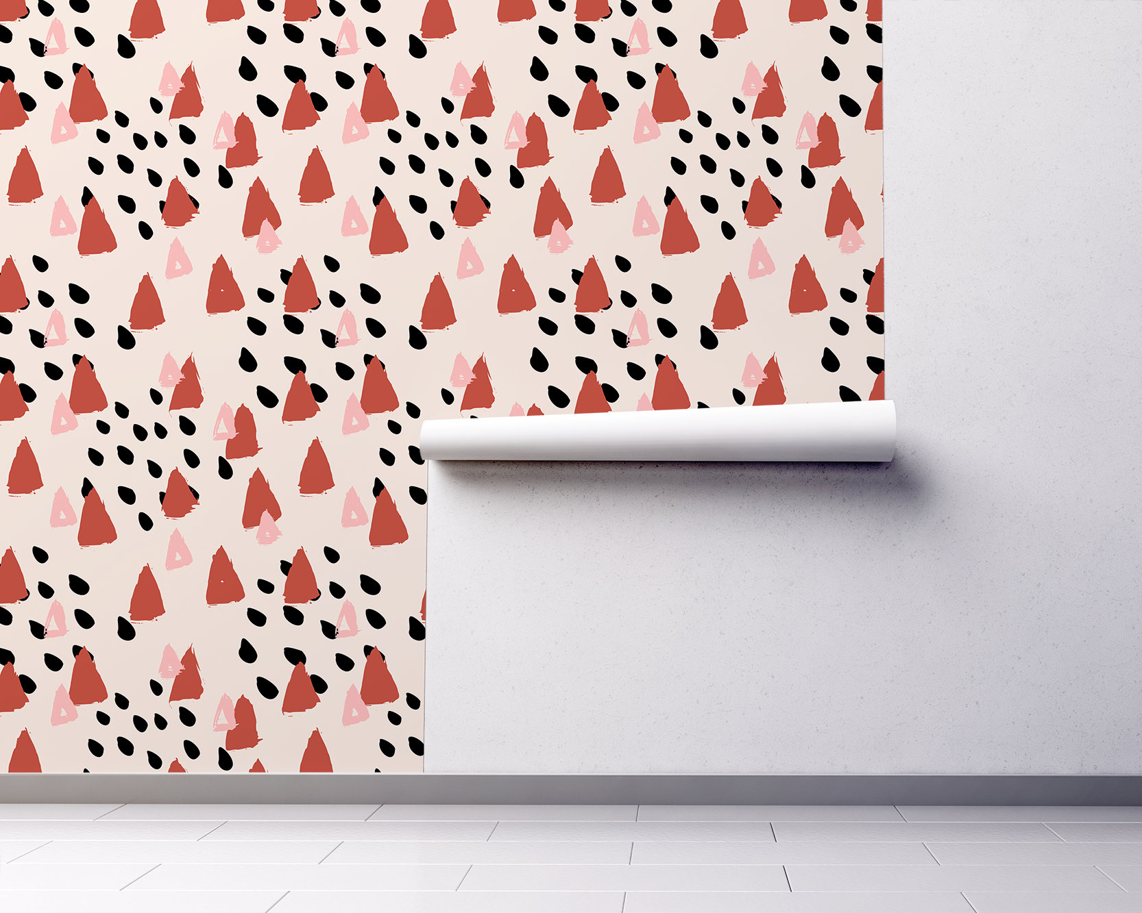 Colorful Spots Wallpaper Self Adhesive Wallpaper Hand Drawn | Etsy