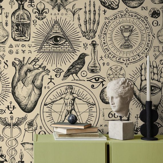 Esoteric Wallpaper Peel And Stick Wallpaper Celestial Occult