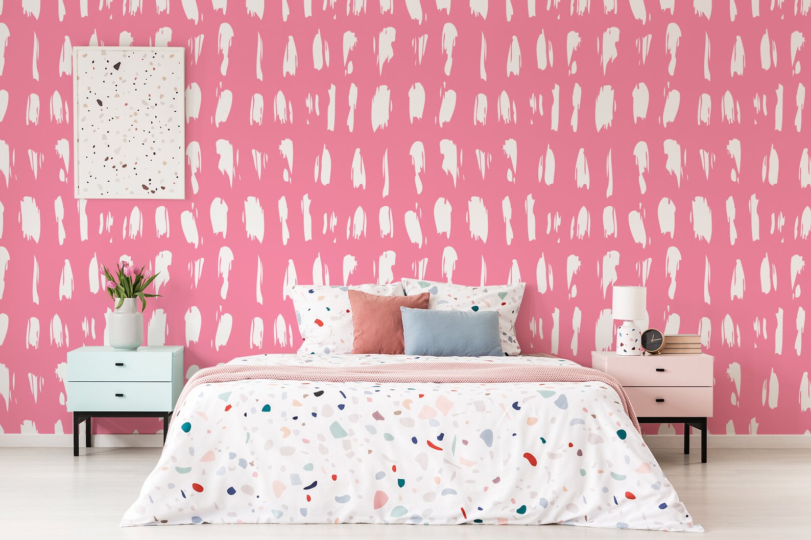 Pink Abstract Wallpaper Self Adhesive Wallpaper Abstract - Etsy