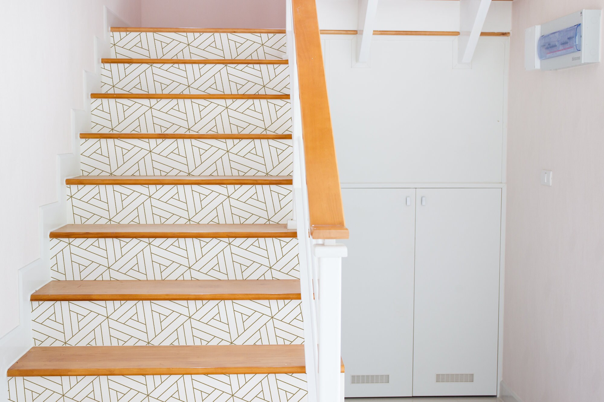 Removable Geometric Stair Riser Decals, 10 Stickers Set, Art Deco Peel ...