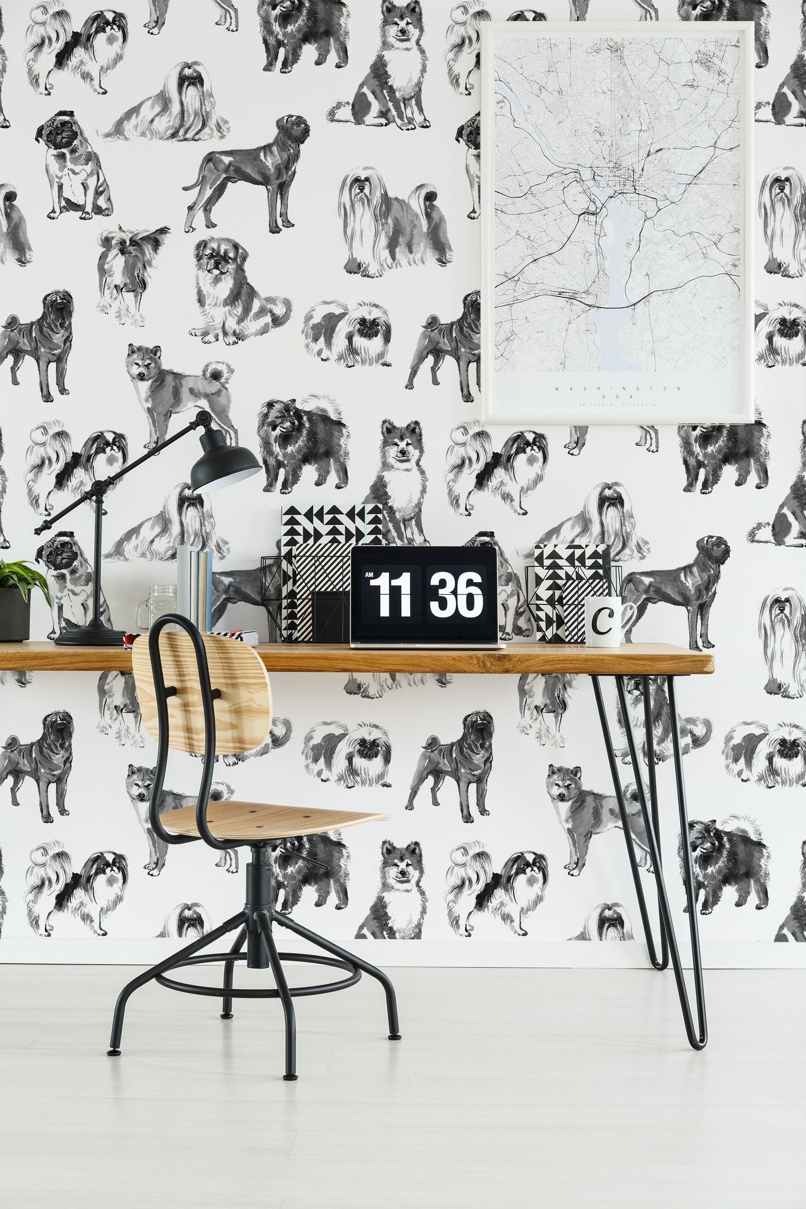 Dogs Wallpaper Peel and Stick Wall Mural Removable Animal | Etsy