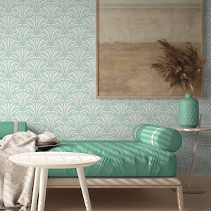 Abstract Shells Wallpaper, Self Adhesive Wallpaper, Hand Drawn Artistic ...