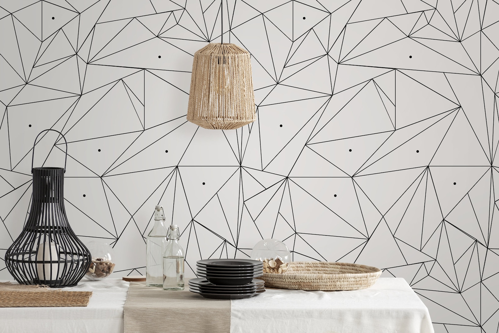 Geometric Wallpaper Self Adhesive Wallpaper Simple Pattern | Etsy