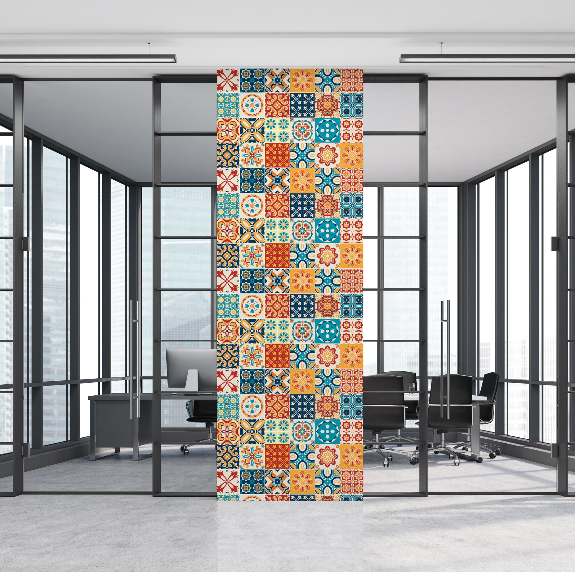 Colorful Moroccan Tile Wallpaper Repositionable Peel and | Etsy