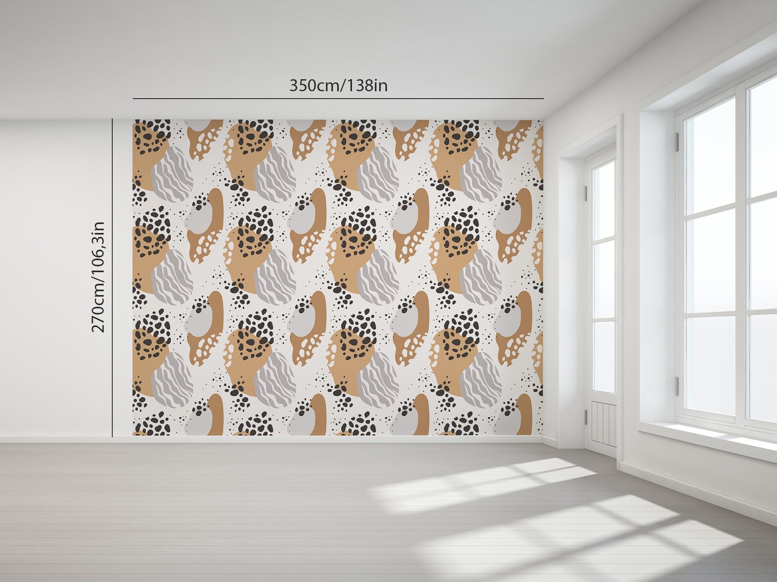 Removable Wallpaper With Abstract Pattern Peel and Stick Wall - Etsy
