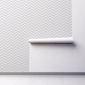Gray Chevron Wallpaper, Self Adhesive Wallpaper, Geometric Pattern in ...