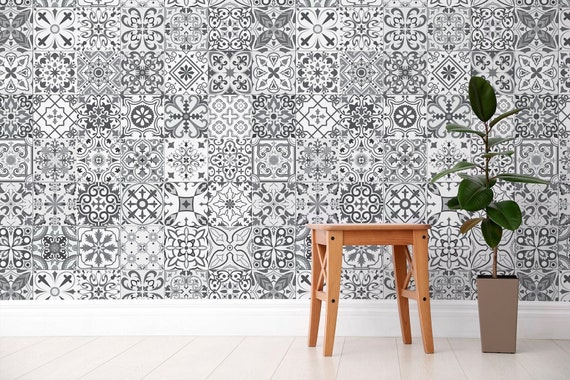 Grey Moroccan Pattern Wallpaper