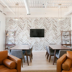 Wooden Herringbone Wallpaper, Removable Wall Mural, Rustic Wood Pattern ...