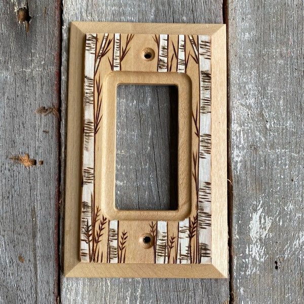 Carved Wooden Light Switch - Etsy