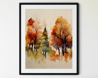 Fall Printable Landscape Painting - Etsy