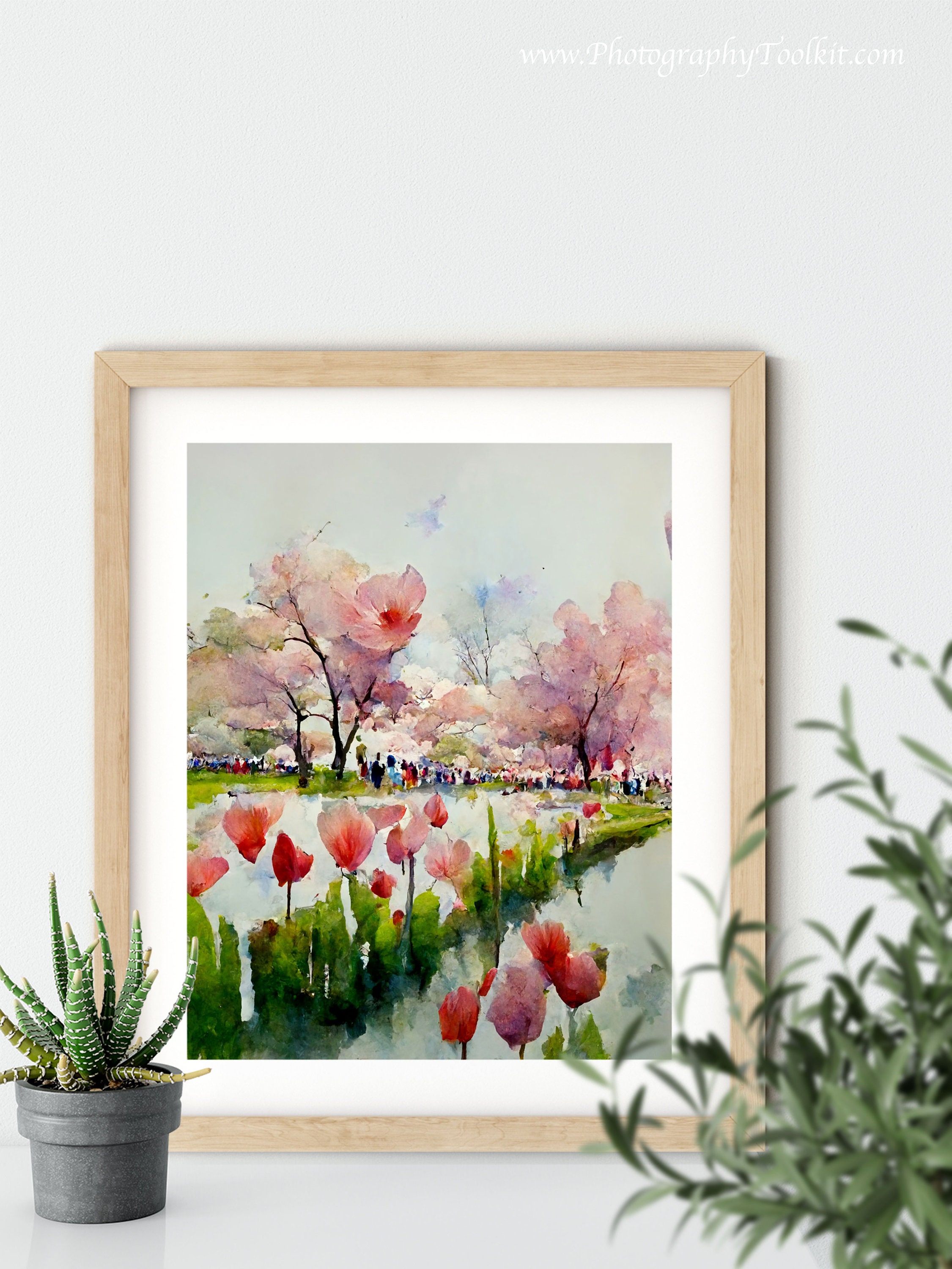 Tulip Field Print, Flower Field Print, Landscape Art Print, Landscape ...