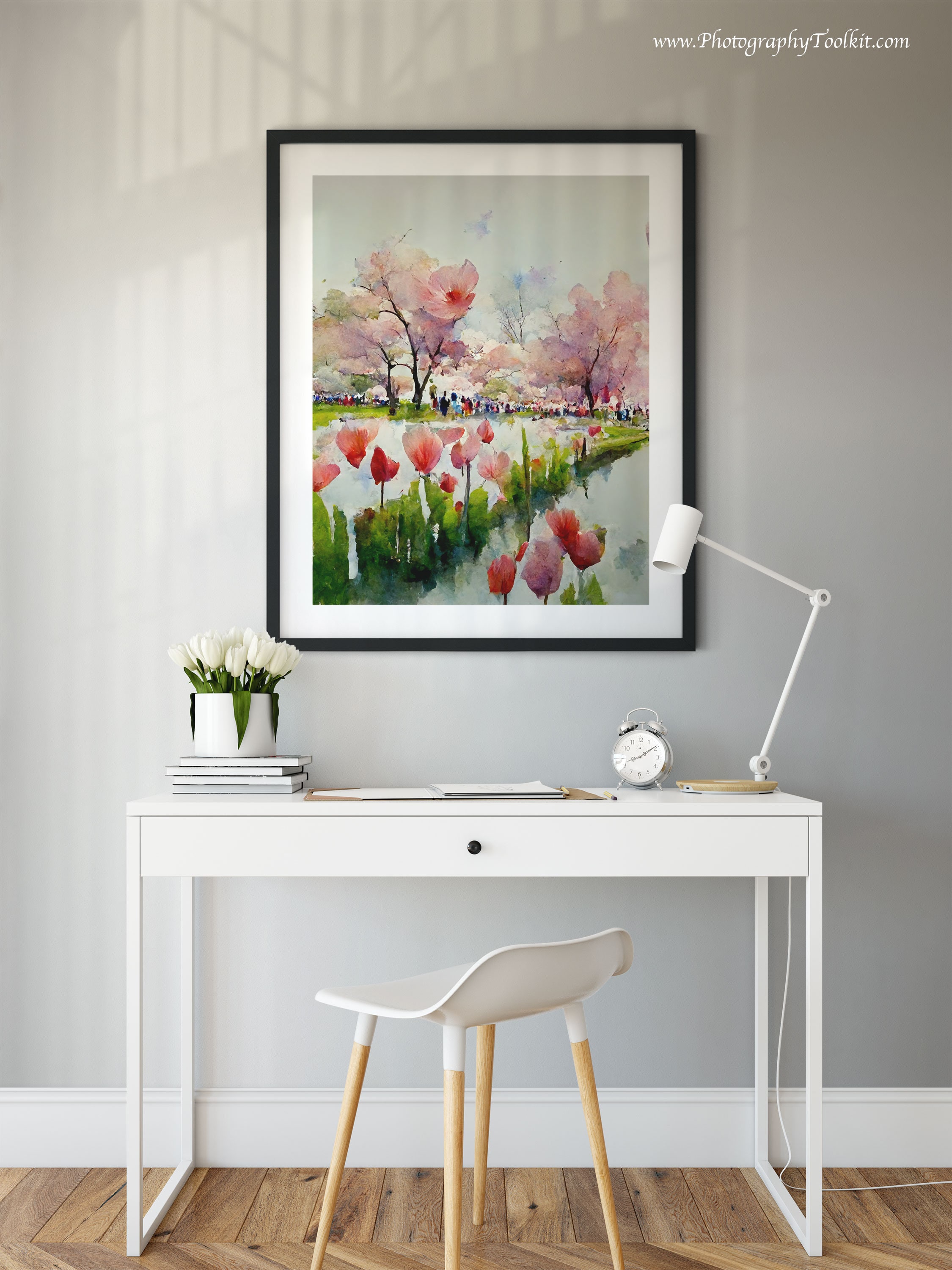 Tulip Field Print, Flower Field Print, Landscape Art Print, Landscape ...