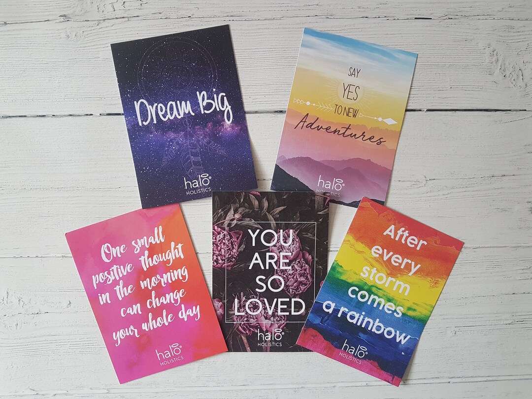 5 Pack Positivity Postcard Prints - Motivational Quotes - Various ...
