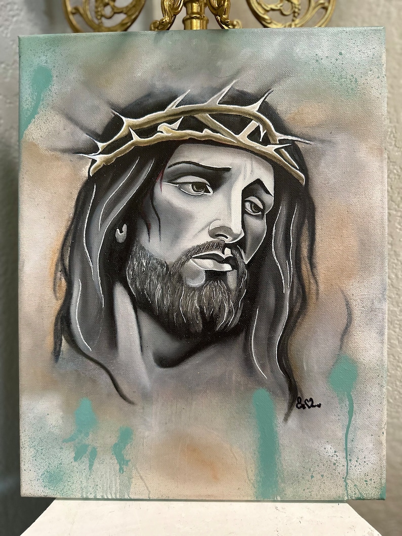 Jesus Christ-oil Painting on Canvas - Etsy