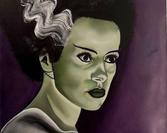 Frankenstein Monster and His Bride Giclee Print Original Oil Painting ...