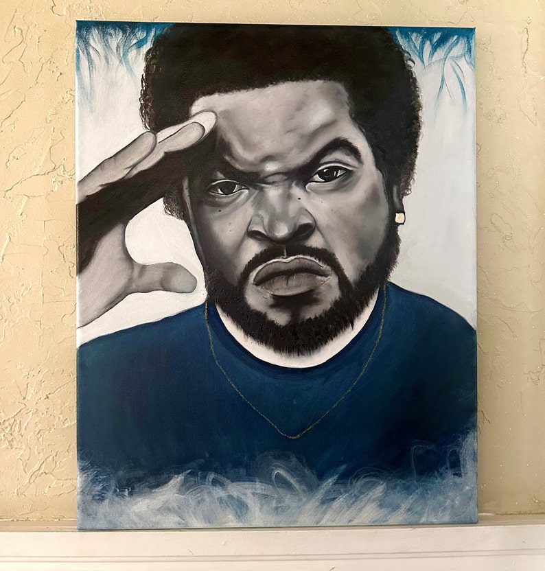 ICE CUBE Oil Painting-on Canvas - Etsy