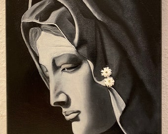 Virgin Mary Oil Painting - Etsy