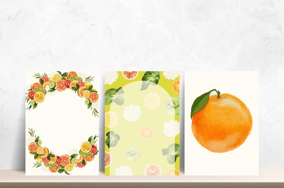 Citrus Themed Downloadable Templates - Etsy