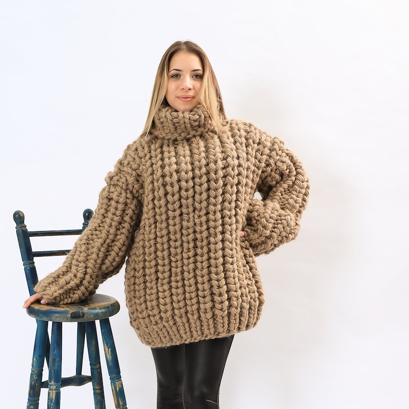 Chunky Knit Sweater - Etsy