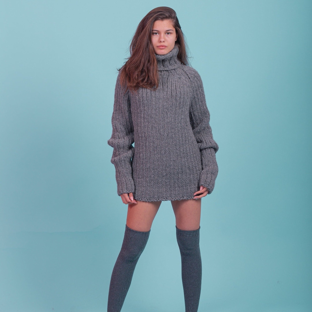 Gray Wool Sweater, Gray Jumper, Fisherman Sweater, Irish Sweater ...