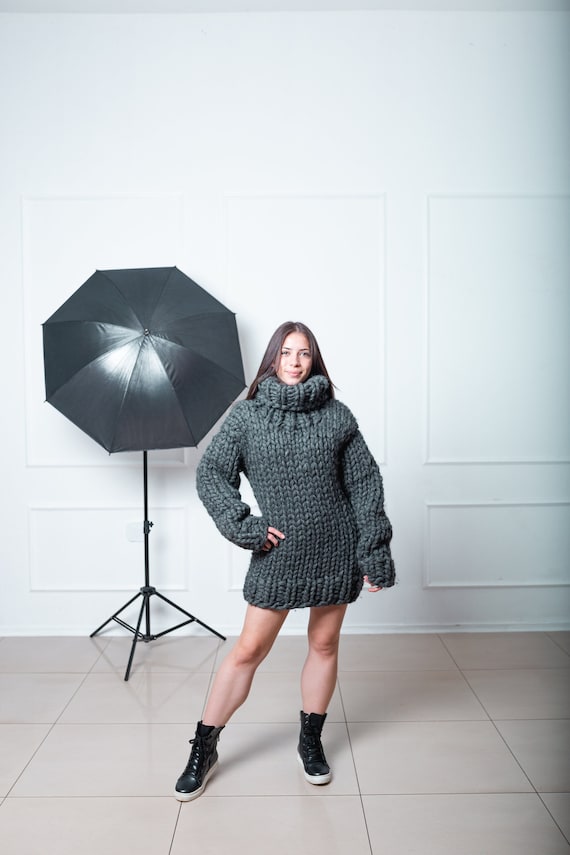 Huge Oversized Knit Sweater Chunky Knit Sweater Winter Wool | Etsy