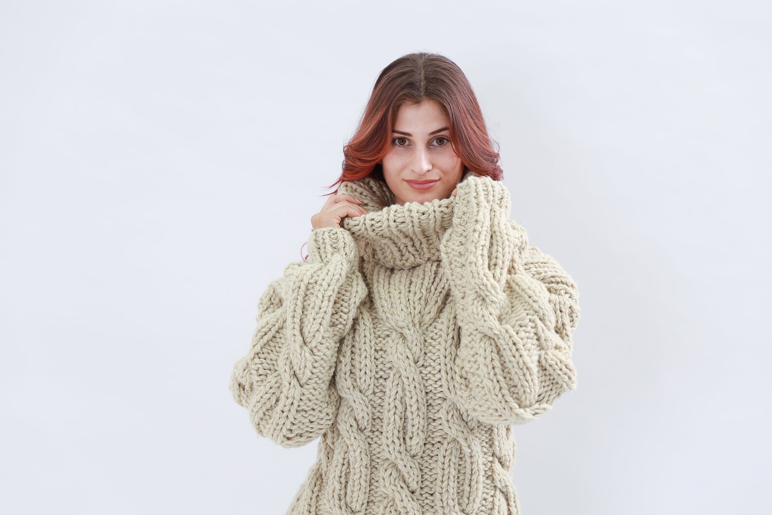 Molimarks Sweater for Women Turtleneck Wool Sweater Hand - Etsy