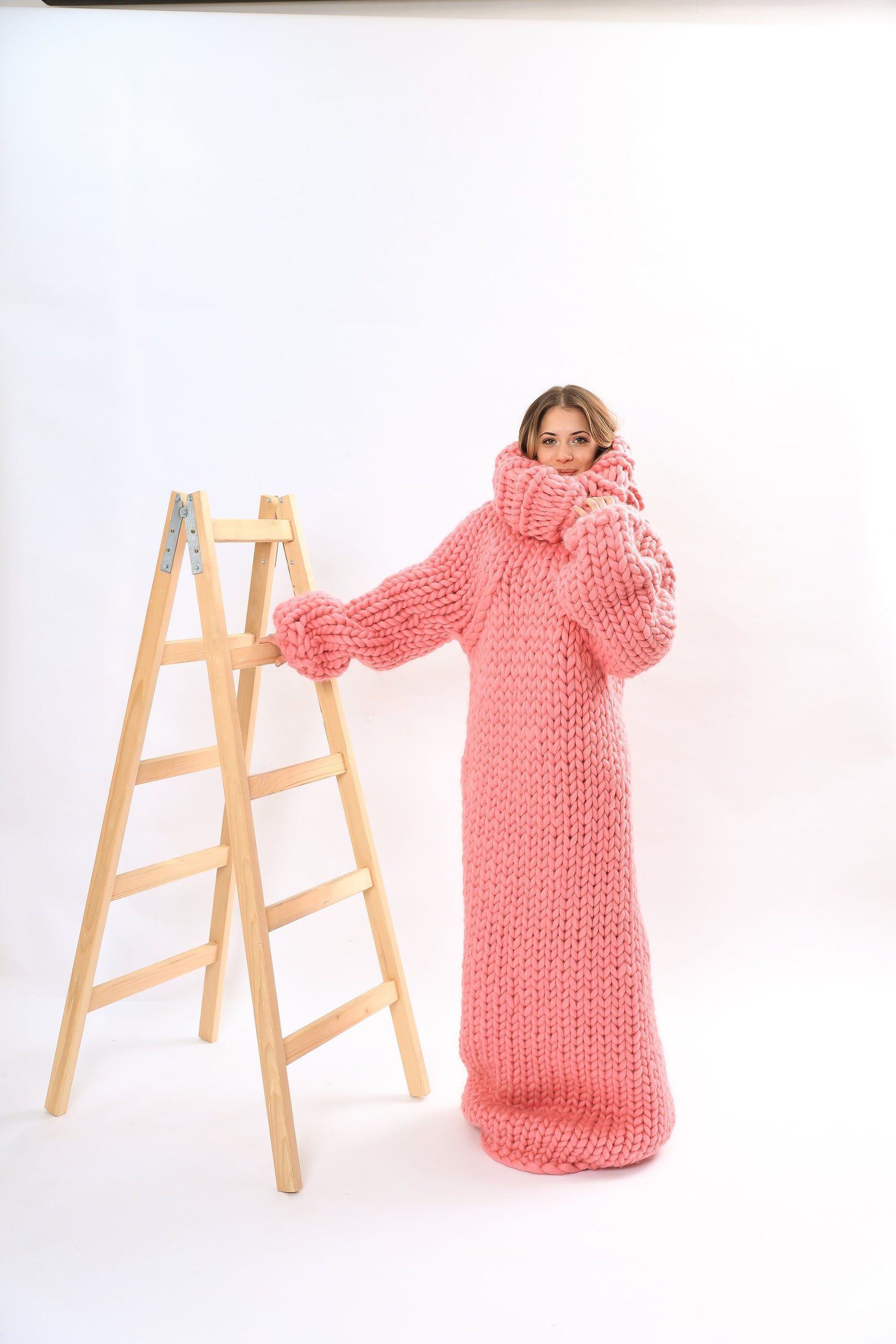 Maxi Sweater Dress Made of Merino Wool Available in Plus Sizes With ...