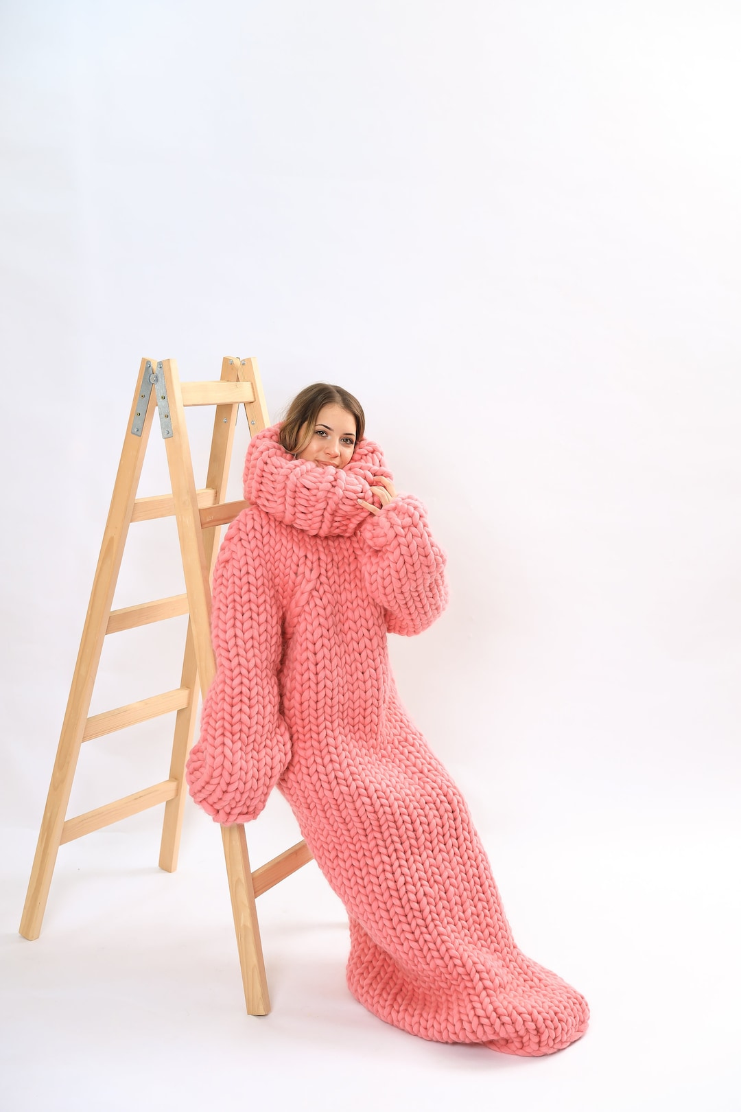 Maxi Sweater Dress Made of Merino Wool Available in Plus Sizes With ...