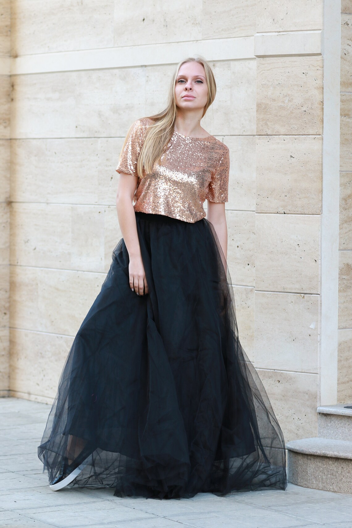 Gold Pink Blush Rose Gold Sequin Top Prom Party Crop Top New - Etsy