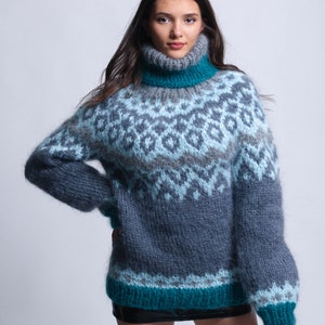Icelandic Mohair Sweater in Diffrent Colors Combinations Made by ...