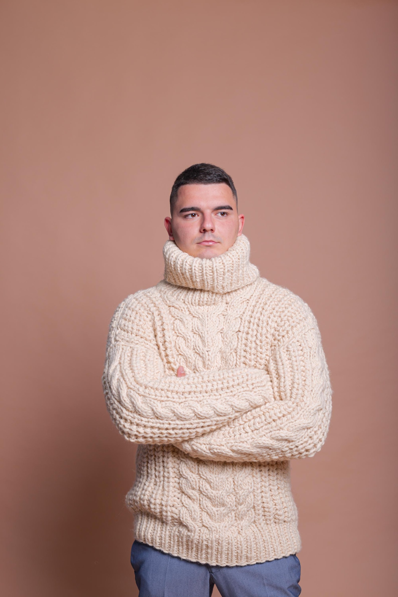 New Oversized Wool Sweater for Men, Winter Wool Pullover, Giant Man ...
