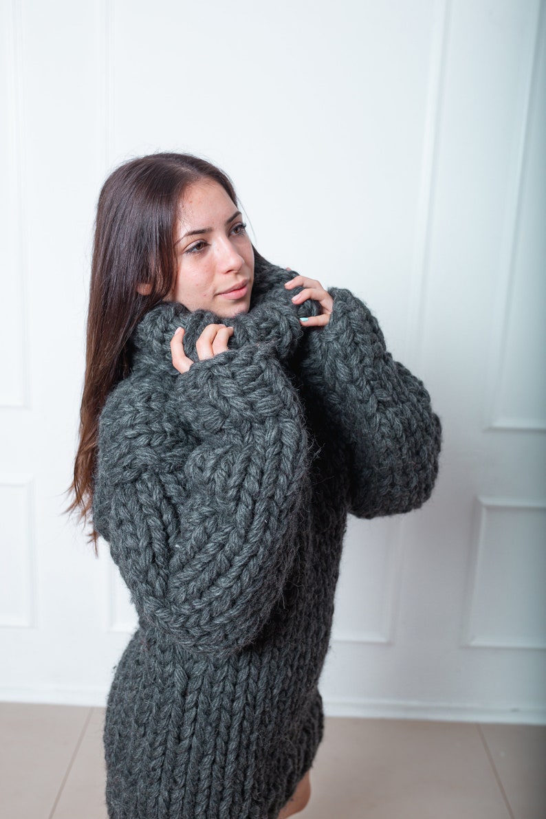 Huge Oversized Knit Sweater Chunky Knit Sweater Winter Wool | Etsy