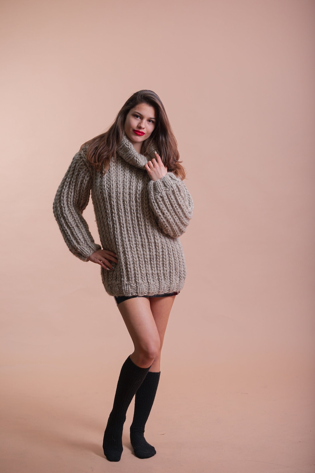 Bio Organic Hand Knit Wool Sweater for Women and Mans - Etsy