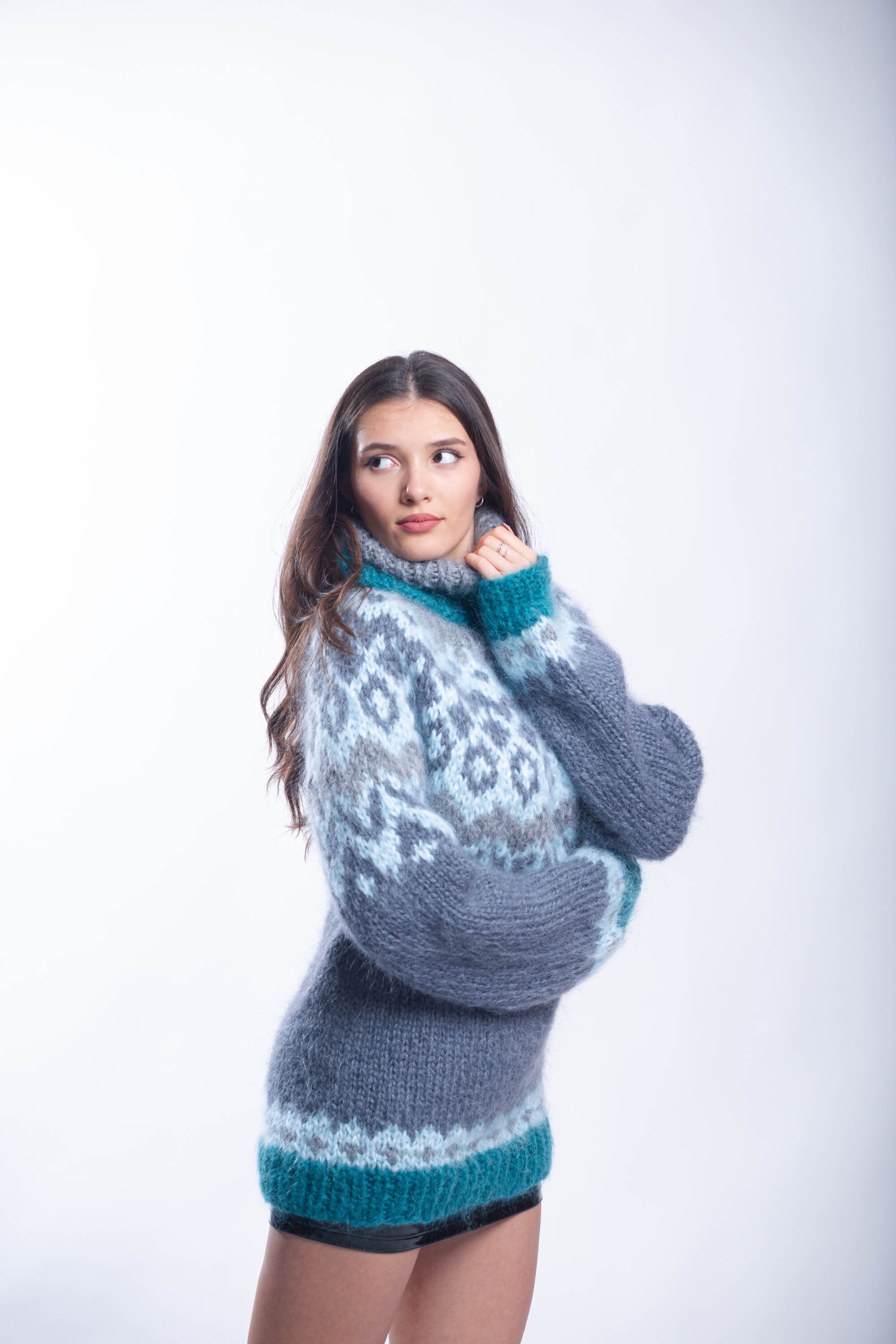Icelandic Mohair Sweater in Diffrent Colors Combinations Made by ...