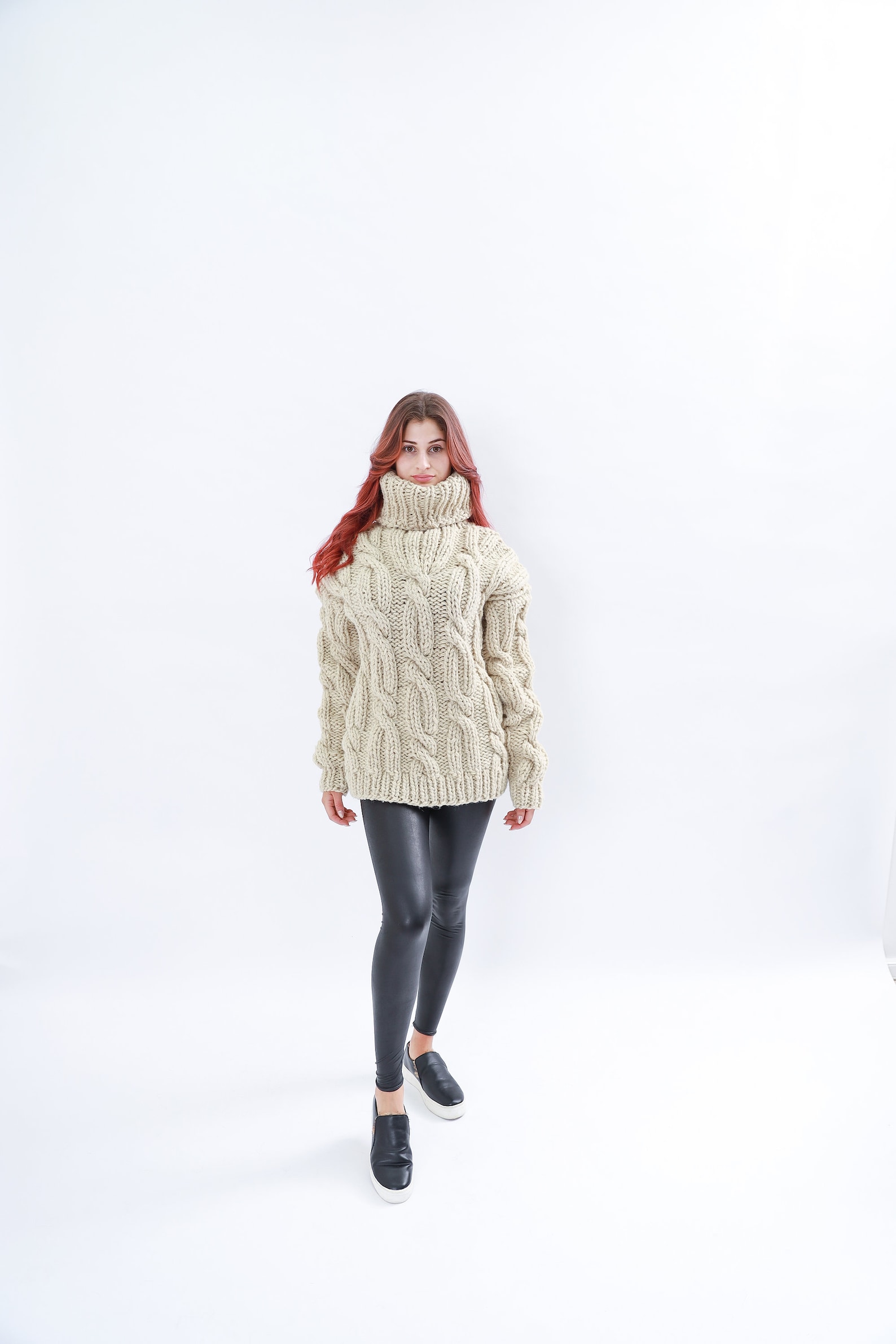 Molimarks Sweater for Women Turtleneck Wool Sweater Hand - Etsy