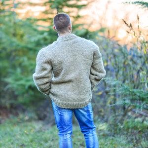 Oversized Wool Sweater for Men, Winter Wool Pullover, Giant Man Sweater ...