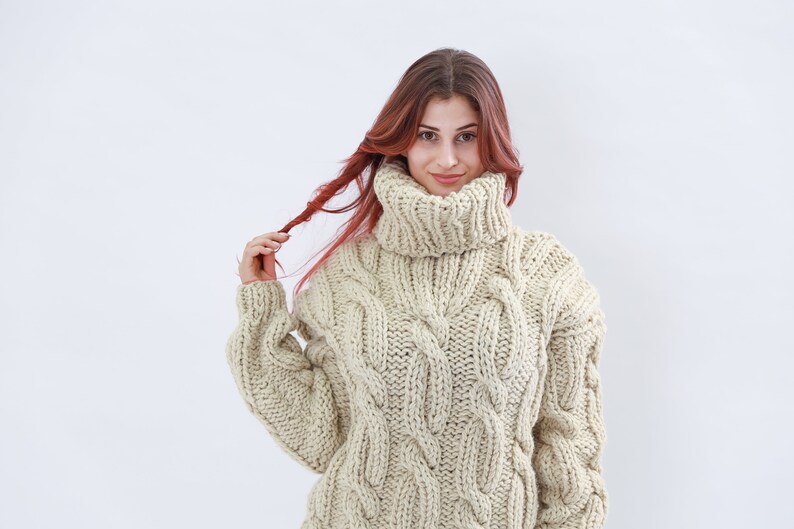 Molimarks Sweater for Women Turtleneck Wool Sweater Hand - Etsy