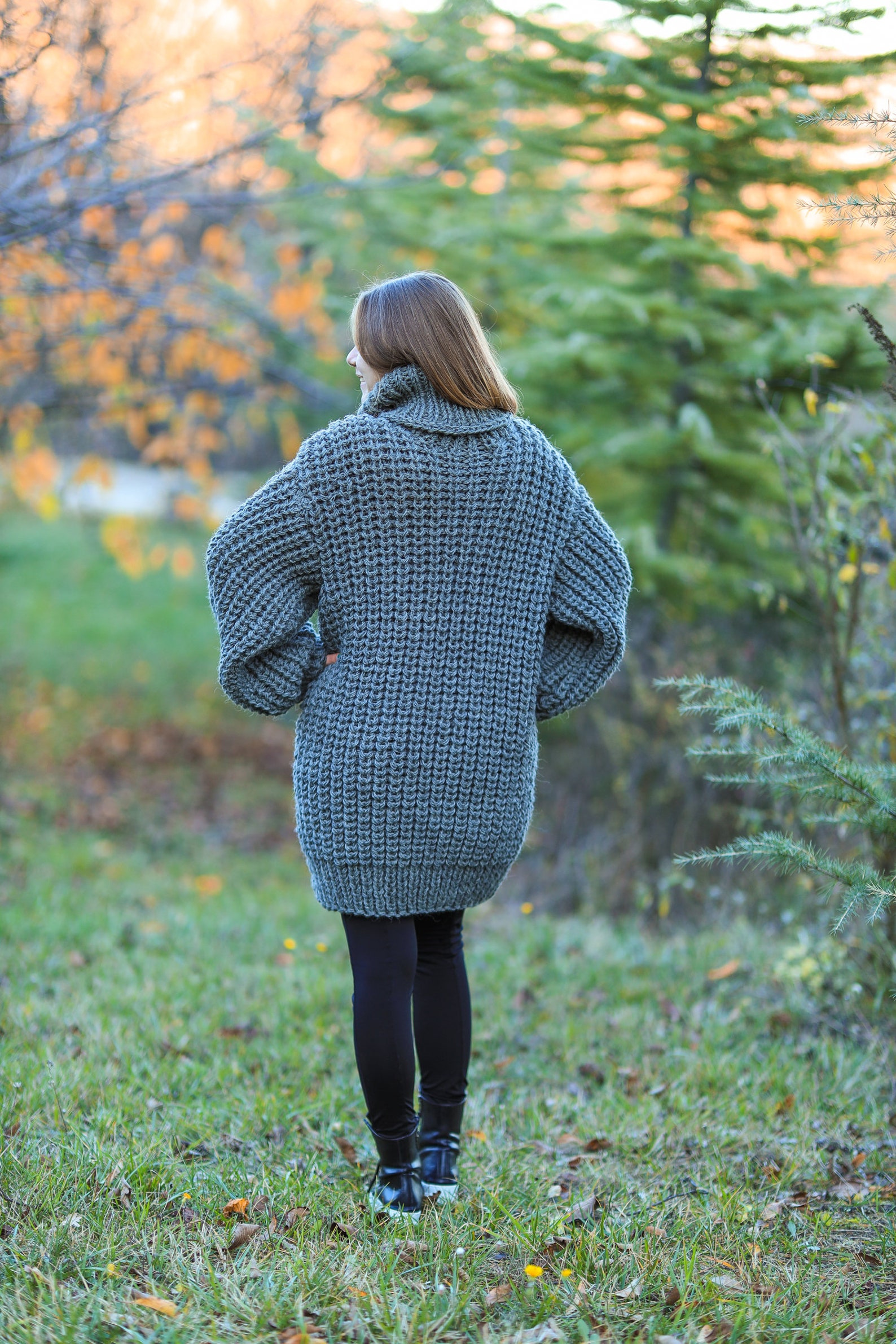 Long Wool Sweater Oversized Wool Pullover Cable Knit - Etsy