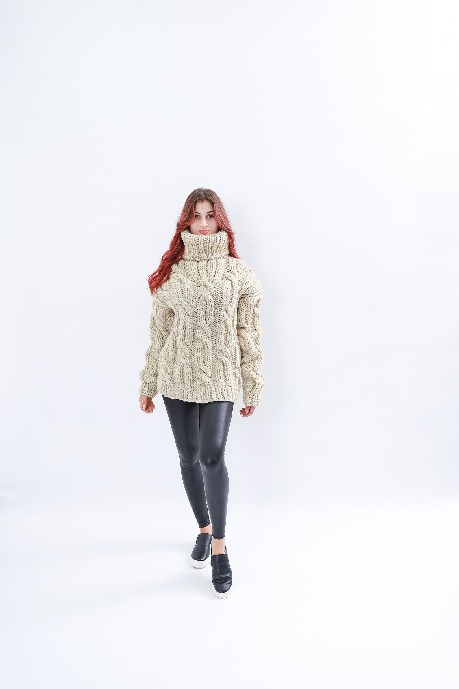 Molimarks Sweater for Women Turtleneck Wool Sweater Hand - Etsy
