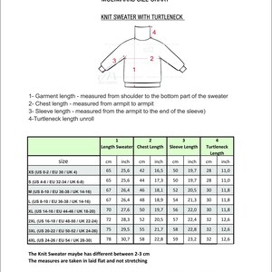 Molimarks Sweater for Women, Turtleneck Wool Sweater, Hand Knitted ...