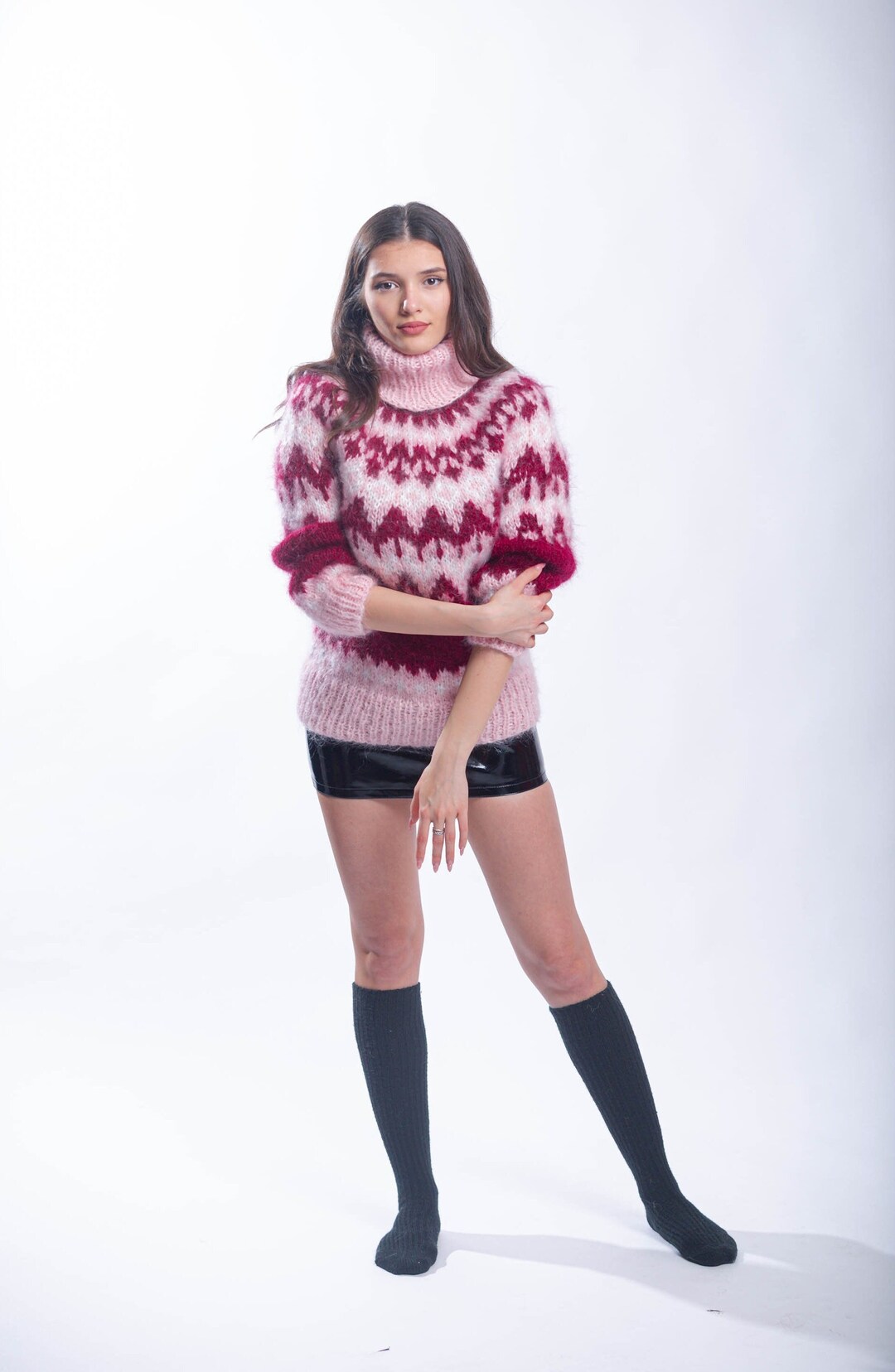 Fluffy Icelandic Mohair Sweater, Fluffy Nordic Jumper, Mohair Nordic ...