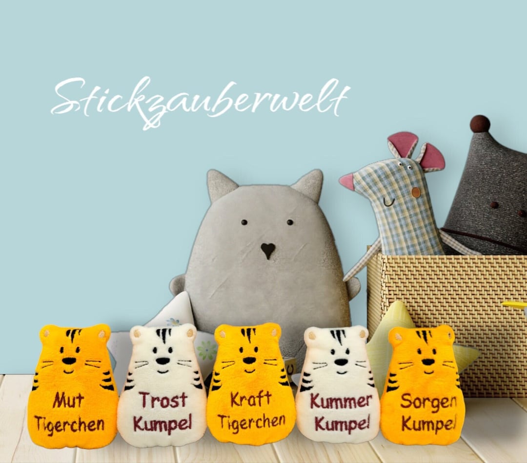 Embroidery File/ Tiger, Cuddly Toy, Lucky Charm, ITH Embroidery File ...