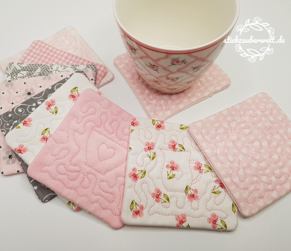 Set 2/ Untersetzer/ Mug Rug/ Tassenuntersetzer/ | Etsy