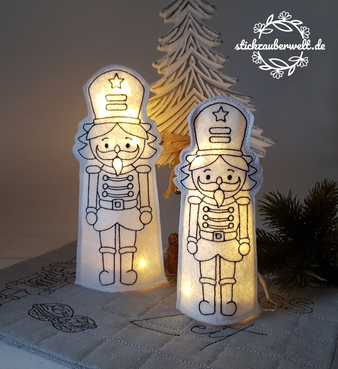 ITH Nutcracker Lights Nutcracker/ ITH Embroidery File/ 13x18 /15x15 ...